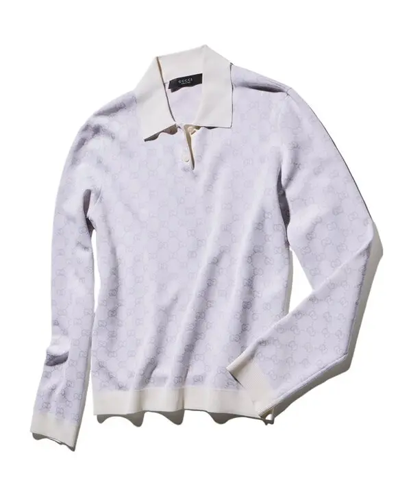 Gucci Gg Jacquard Polo Sweater