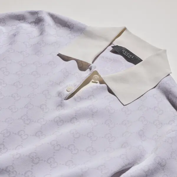 Gucci Gg Jacquard Polo Sweater