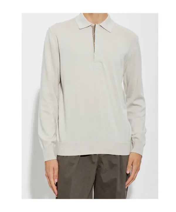 Eleventy Zip Polo Knitted Sweater
