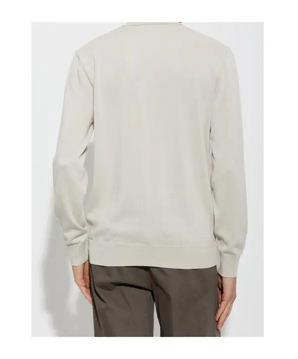 Eleventy Zip Polo Knitted Sweater