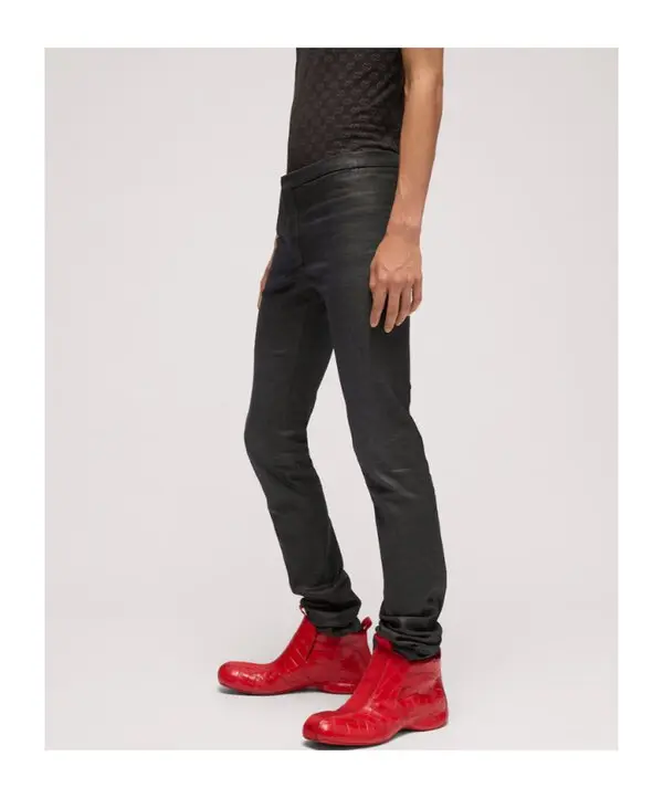 Gucci Washed Cotton Denim Skinny Pants