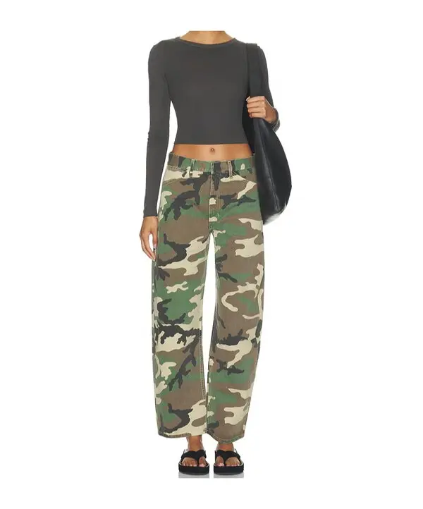 NILI LOTAN Camouflage Print Casual Trousers