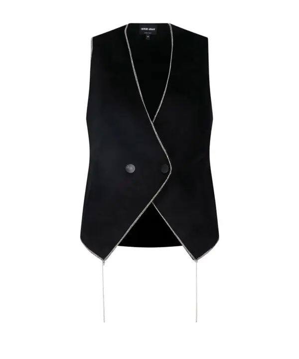 Giorgio Armani Sleeveless Top With Chain Trim