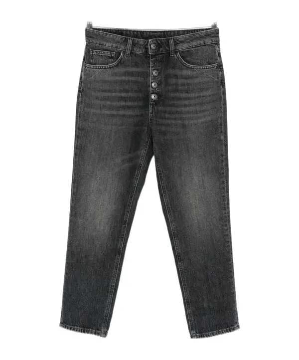 DONDUP Koons Cropped Jeans With Button Fly