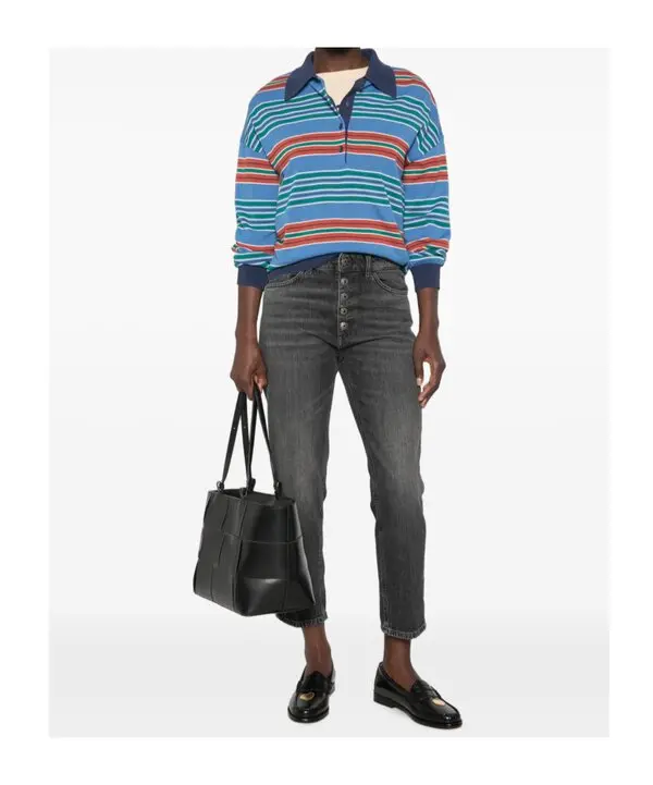 DONDUP Koons Cropped Jeans With Button Fly