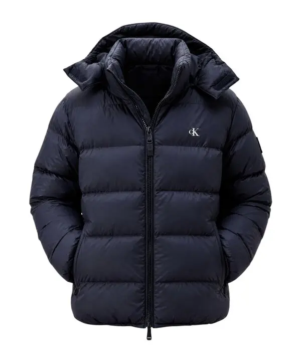 Calvin Klein Relaxed Fit Padded Jacket With Removable Hood