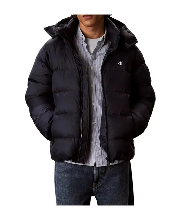Calvin Klein Relaxed Fit Padded Jacket With Removable Hood