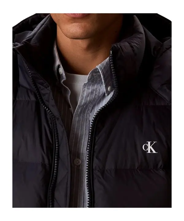 Calvin Klein Relaxed Fit Padded Jacket With Removable Hood