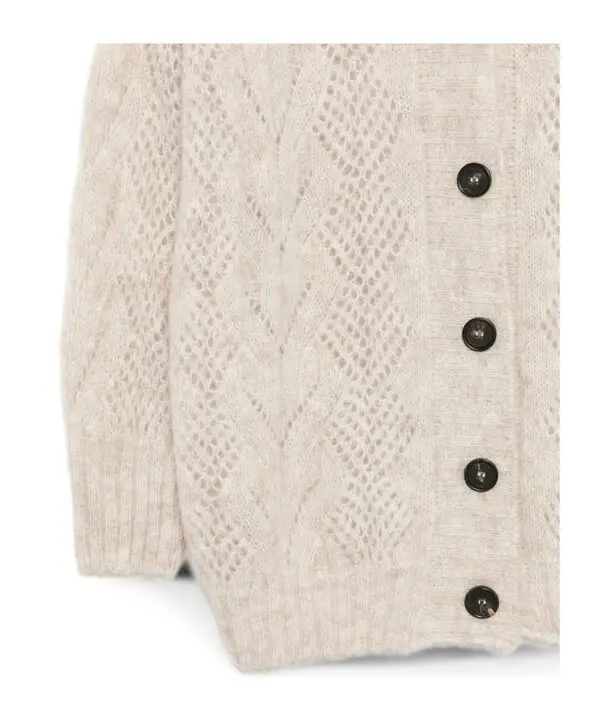 D.exterior Ribbed V-neck Knit Top
