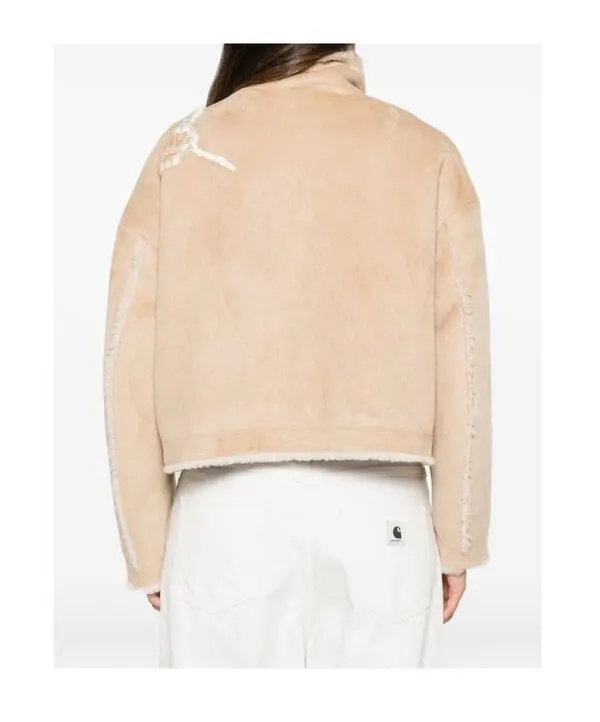 ERMANNO FIRENZE Stand-collar Zip-up Embroidered Jacket - No