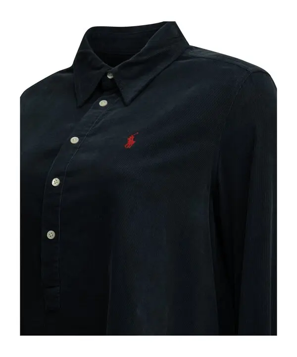 Polo Ralph Lauren Corduroy Embroidered Pony Shirt Dress