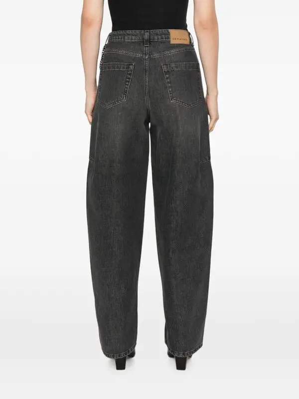 ERMANNO FIRENZE Chain-detail Denim Trousers