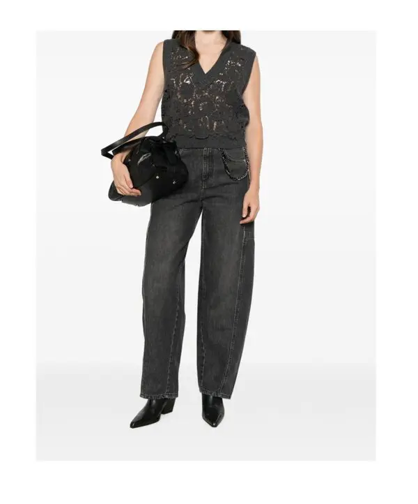 ERMANNO FIRENZE Chain-detail Denim Trousers