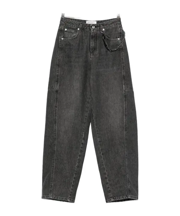 ERMANNO FIRENZE Chain-detail Denim Trousers - No