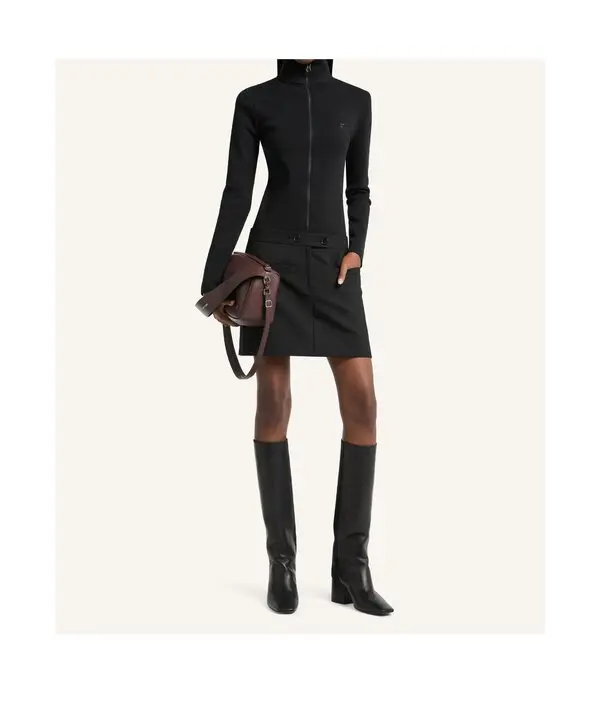 COURREGES Logo-embroidered Zip-up Cardigan
