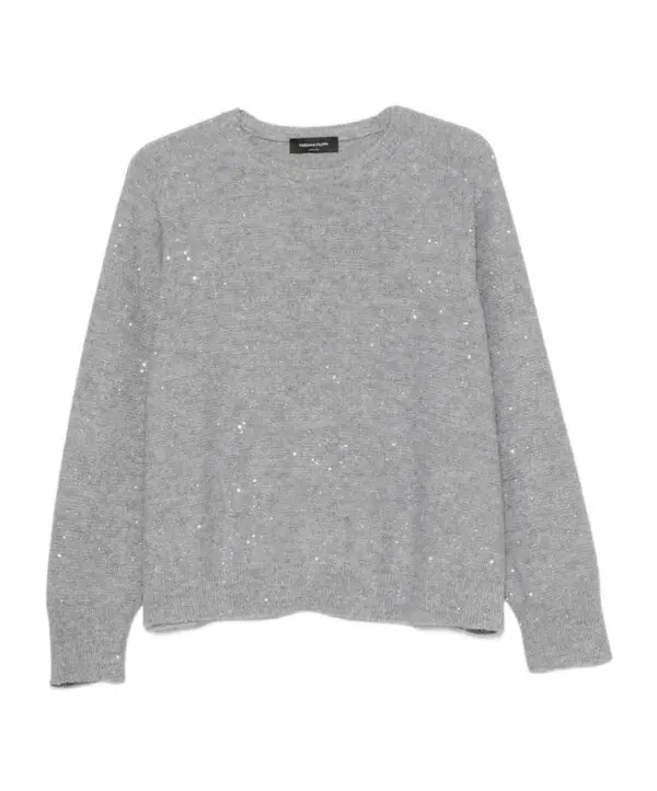 Fabiana Filippi Sequin Embellished Round Neck Sweater