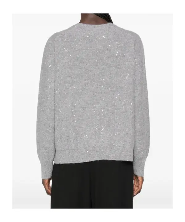 Fabiana Filippi Sequin Embellished Round Neck Sweater