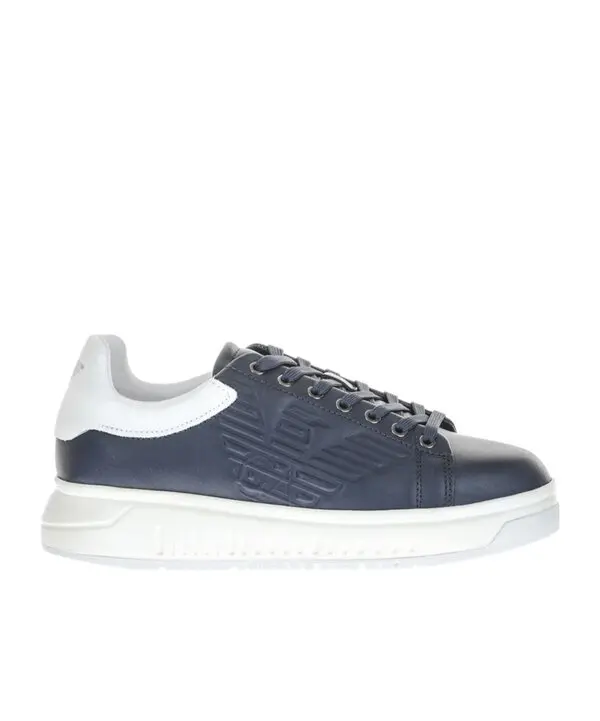 Emporio Armani Round Toe Lace-up Sneakers - No