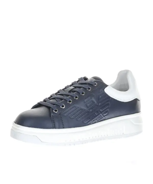 Emporio Armani Round Toe Lace-up Sneakers