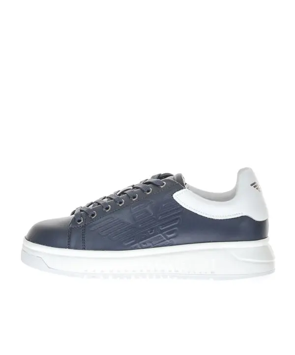 Emporio Armani Round Toe Lace-up Sneakers