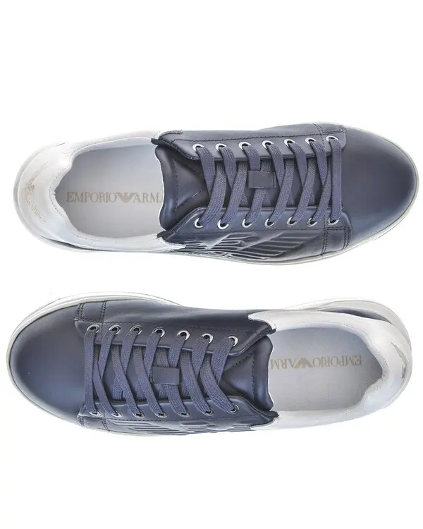 Emporio Armani Round Toe Lace-up Sneakers