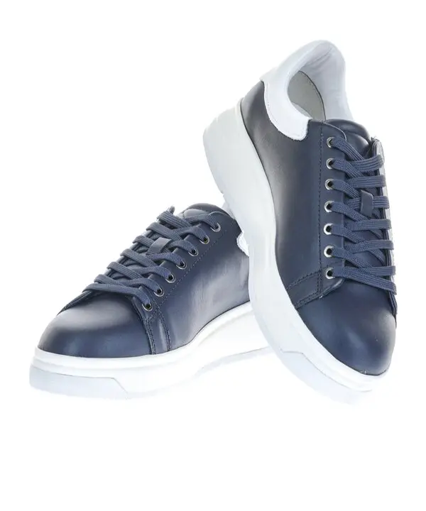 Emporio Armani Round Toe Lace-up Sneakers