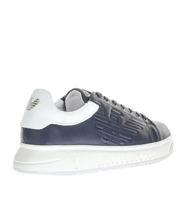 Emporio Armani Round Toe Lace-up Sneakers