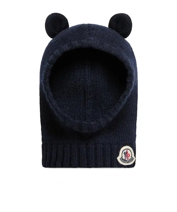 Moncler Wool Cashmere Balaclava With Teddy Bear Ears - Navy Blue