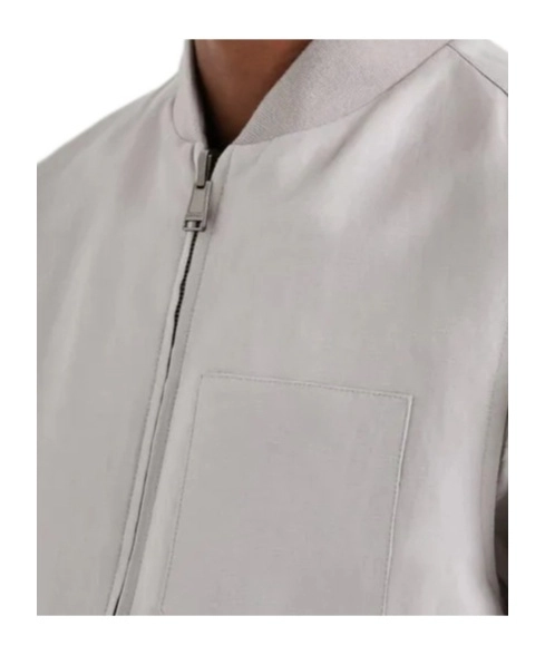 Canali Light Gray Linen And Silk Reversible Vest