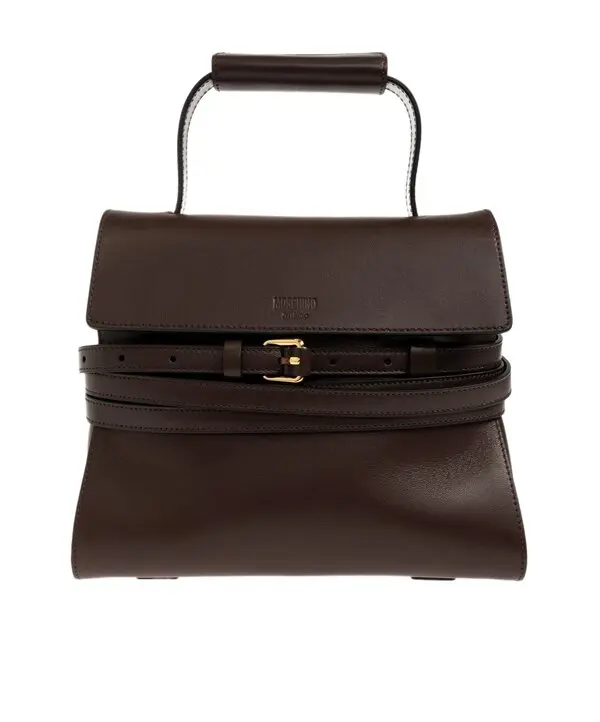 Moschino Flap Handbag - Brown