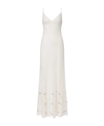 Roland Mouret Embellished V-neck Gown