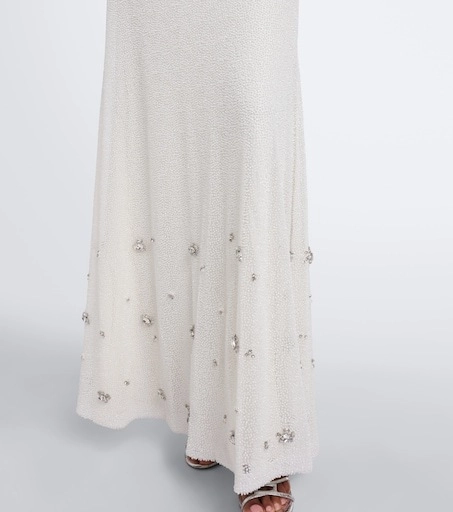 Roland Mouret Embellished V-neck Gown