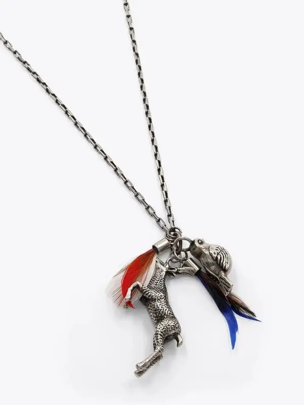 Dries Van Noten Feather Pendant Necklace