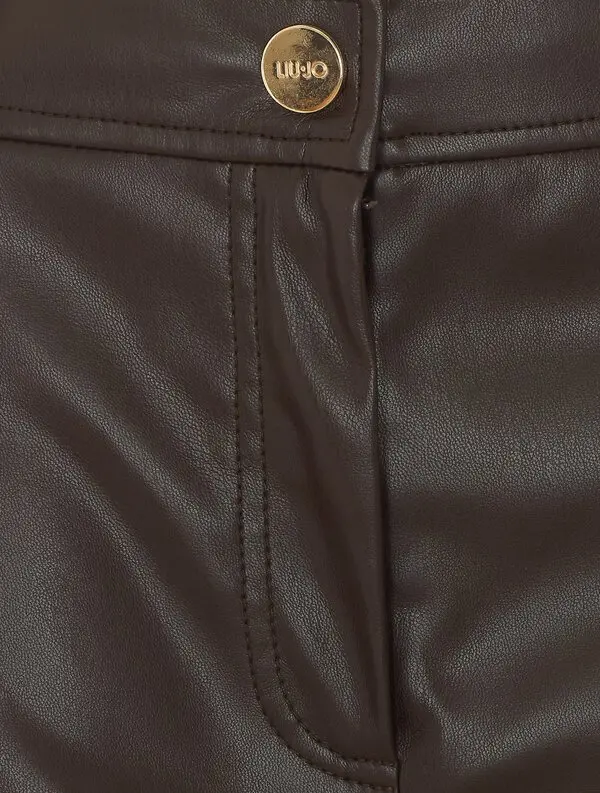 Liu Jo Faux Leather Wide-leg Pants
