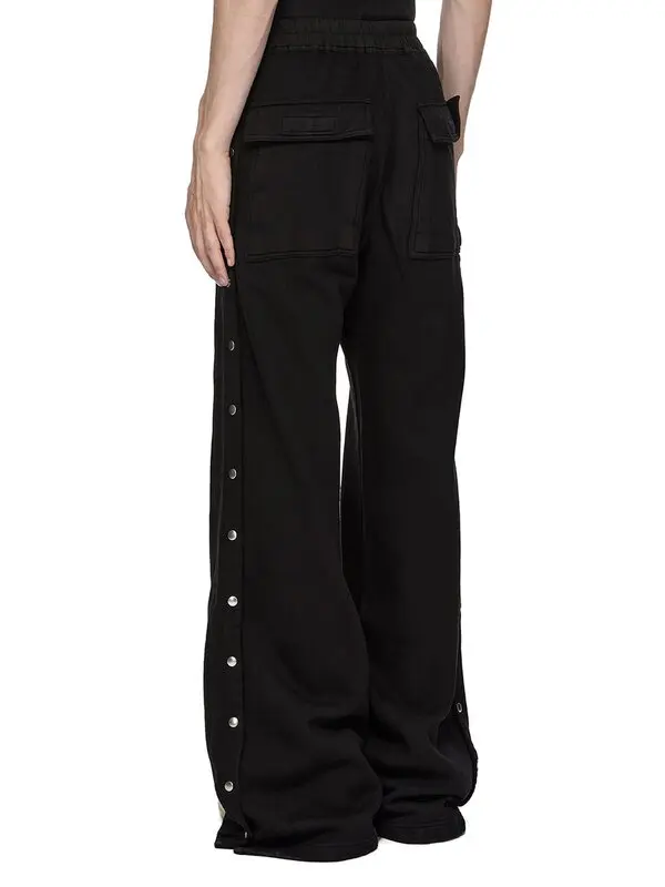 Rick Owens Wide Pusher Press-stud Track Pants