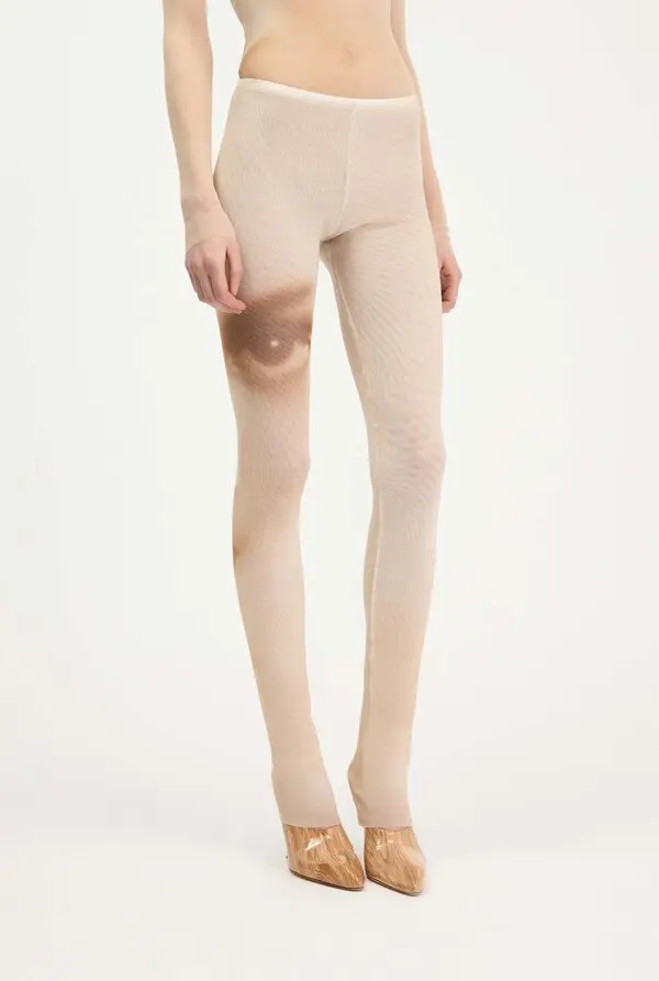 JEAN PAUL GAULTIER Face" Printed Mesh Trousers