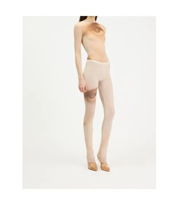 JEAN PAUL GAULTIER Face" Printed Mesh Trousers