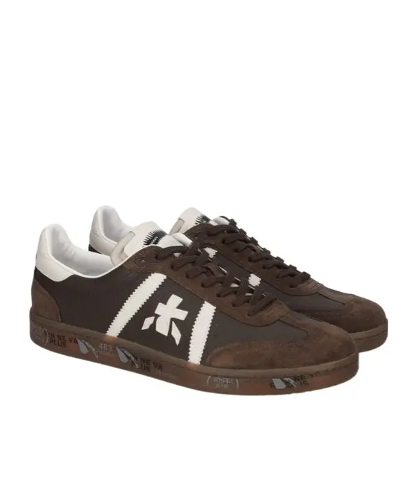 Premiata Bonnie Leather And Suede Sneakers