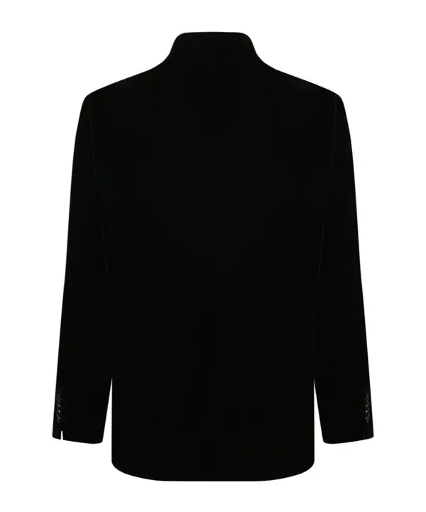 Giorgio Armani Mandarin-collar Velvet Blazer