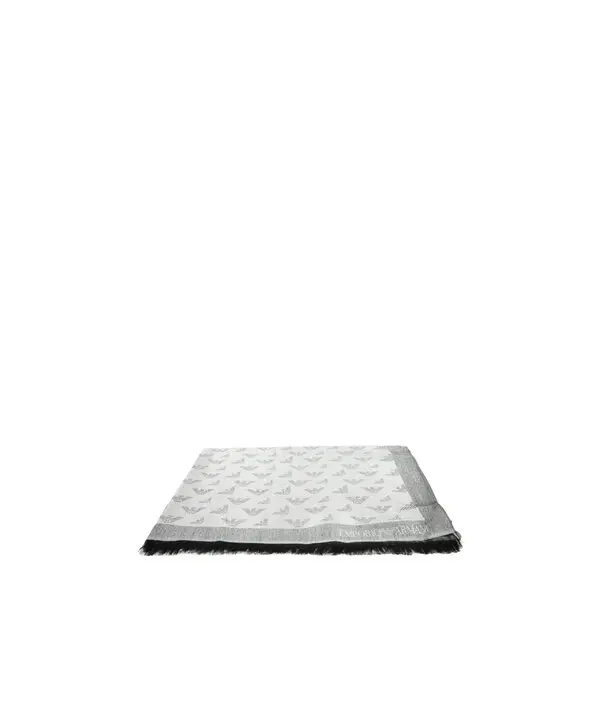 Emporio Armani Logo Shawl - Grey