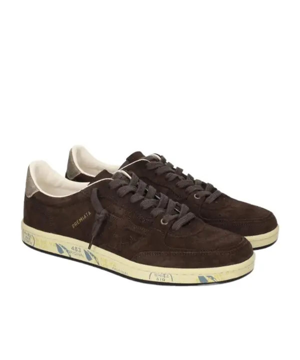 Premiata Bskt Suede Leather Sneakers