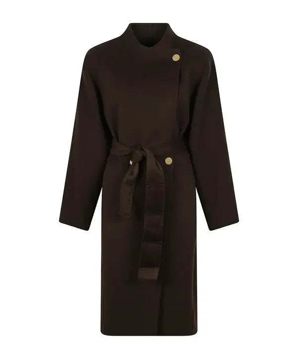 Alberta Ferretti Belted Coat - Black