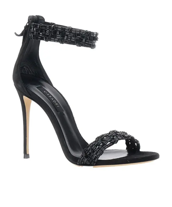 Casadei Braided Stiletto Heels With Buckle Fastening