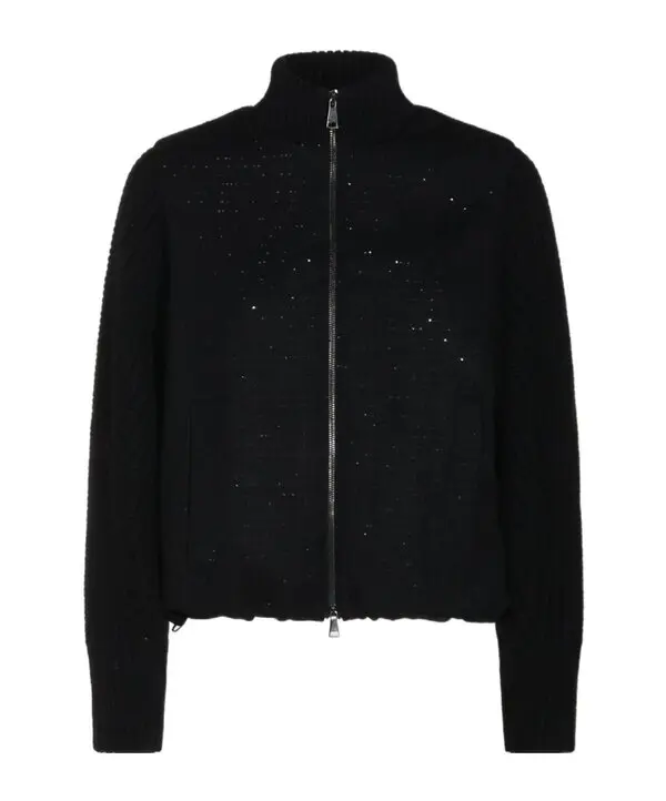 Fabiana Filippi Stand-collar Zip-up Casual Jacket - Black