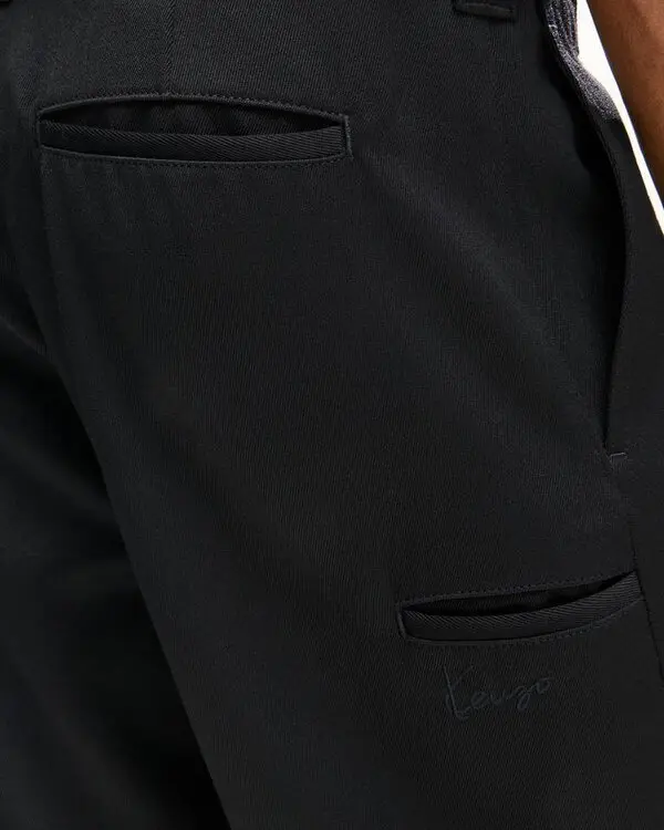 Kenzo Double Knee Chino In Virgin Wool