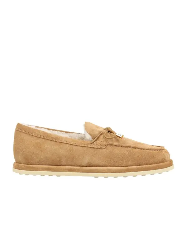 TOD'S Bow Trim Lined Flat Shoes