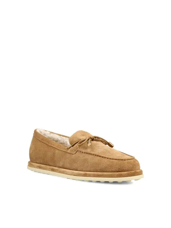 TOD'S Bow Trim Lined Flat Shoes