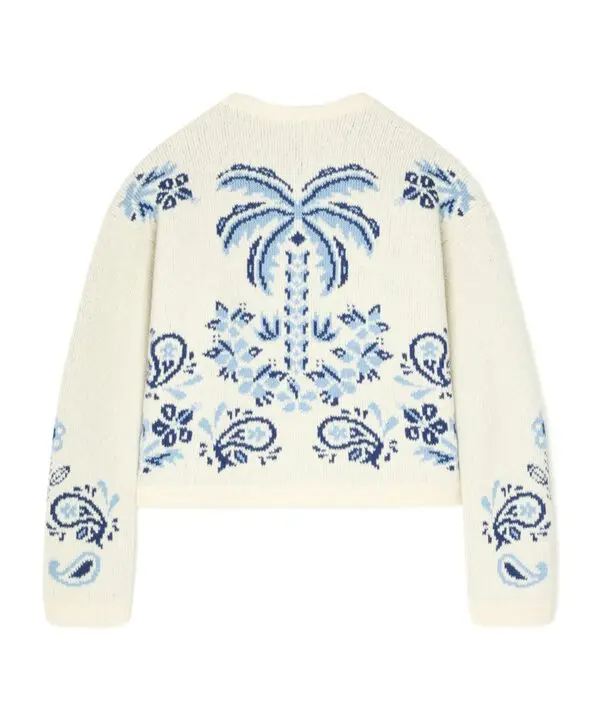 Alanui Island Roots Foulard Jacquard Knit Jacket