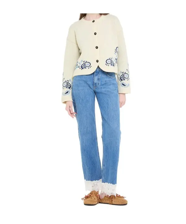 Alanui Island Roots Foulard Jacquard Knit Jacket