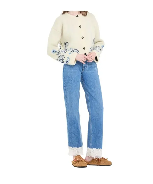 Alanui Island Roots Foulard Jacquard Knit Jacket
